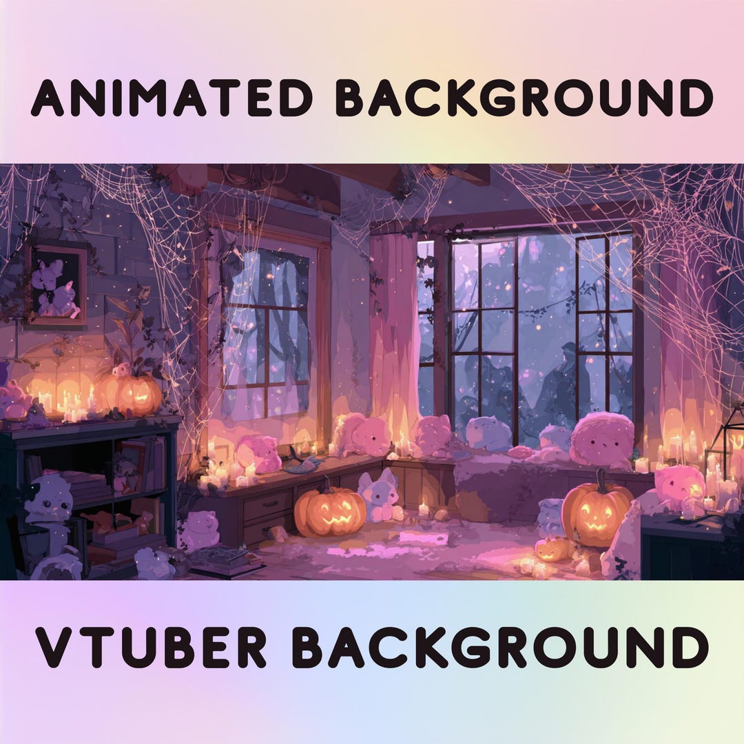 Spooky Anime Halloween Vtuber Background | Twitch Youtube Studio ...