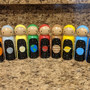 Solar System Peg Doll Set - Etsy