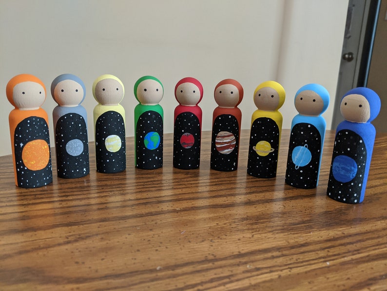 Solar System Peg Doll Set - Etsy