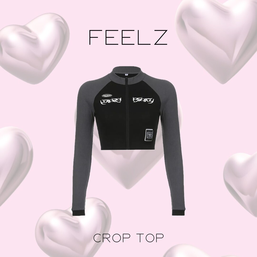 Long Sleeve Y2K Crop Top 90s Inspired Punk Tee Y2K Cyber Shirt 2000s ...