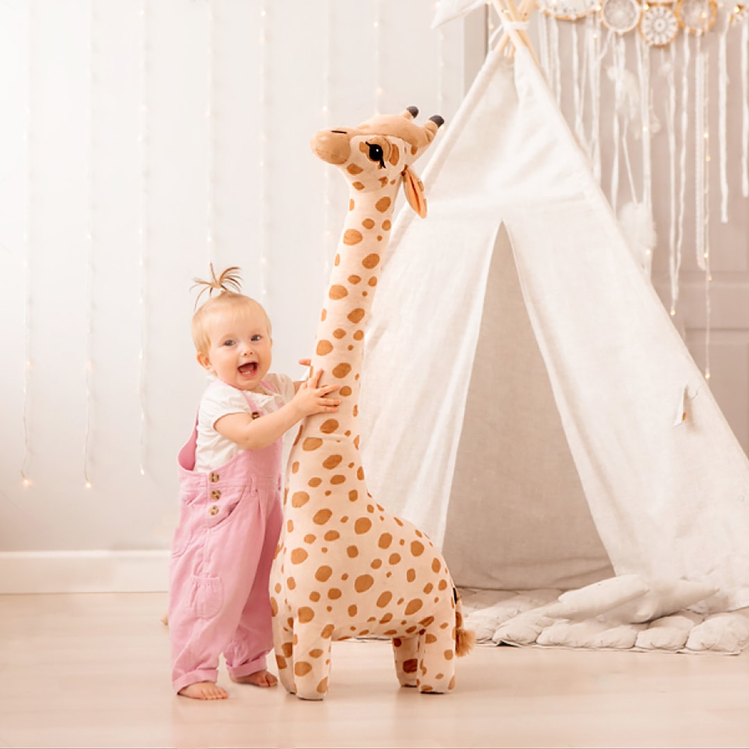 Giant Giraffe Plush Toy Safari Nursery Decor Big Soft - Etsy