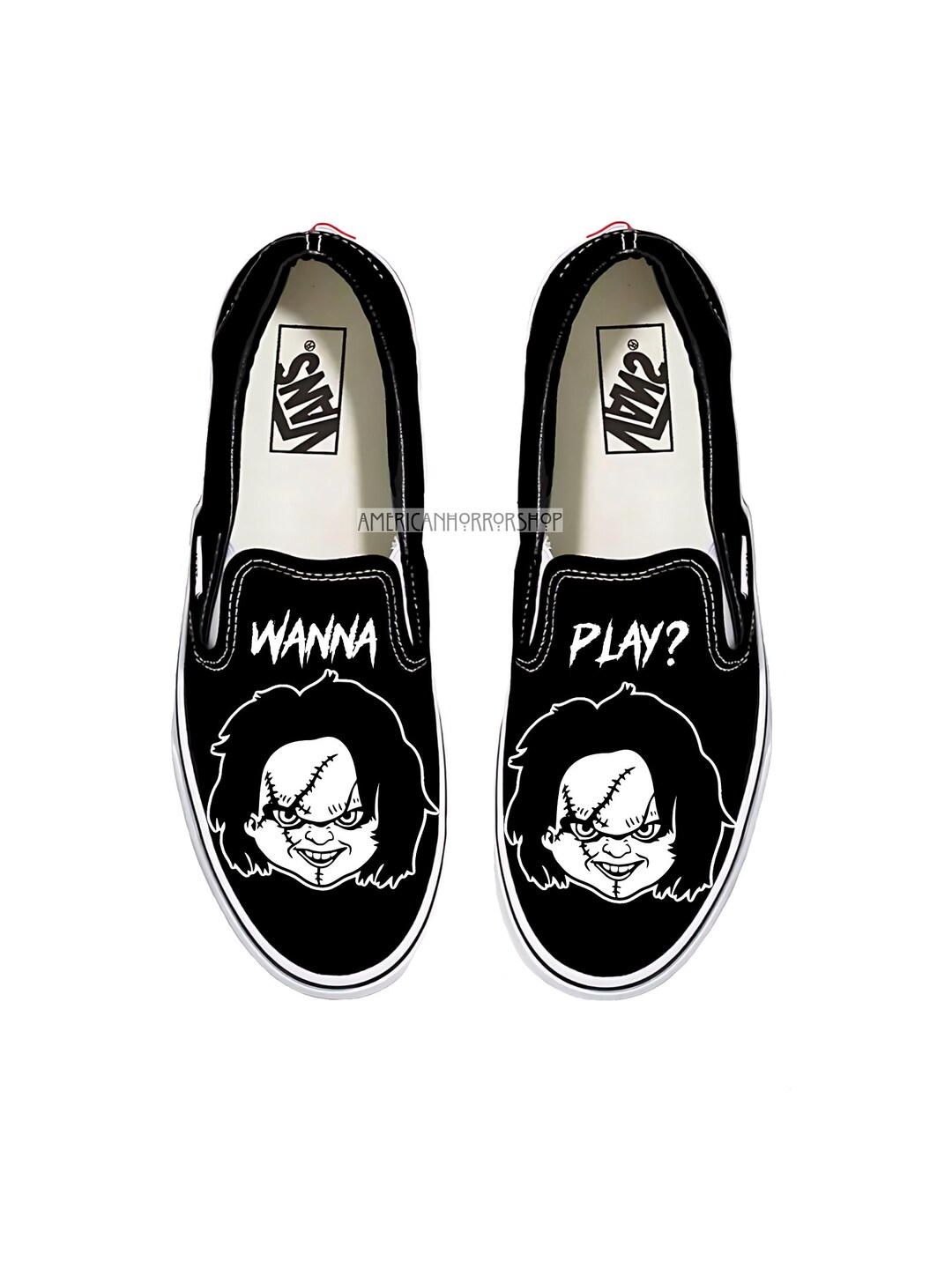 Chucky, Bride of Chucky, Chucky Merch, Custom Vans, Shoes, Horror, Gift ...