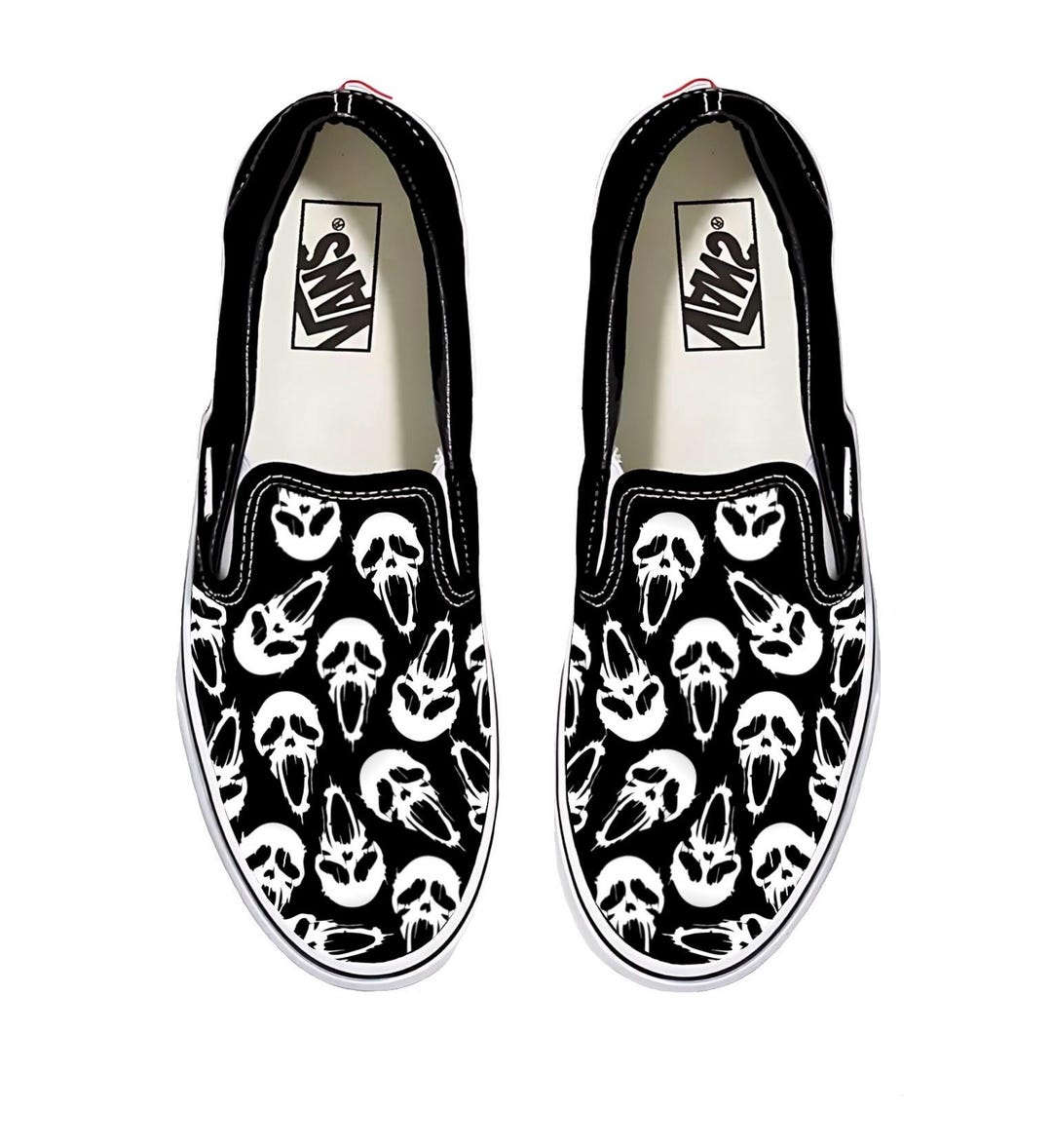 Scream Inspired, Ghost Face Inspired, Drip Style, Custom Vans, Shoes ...