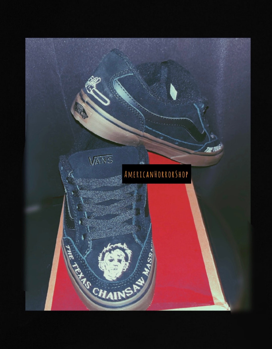 The Texas Chainsaw Massacre Custom Vans, Shoes, Horror, Leatherface ...