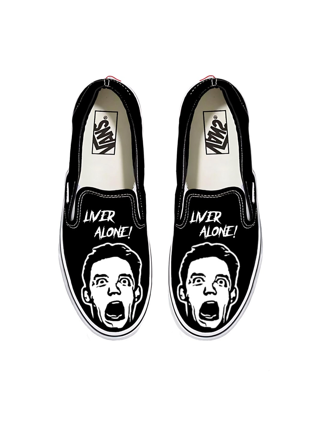 Scream, Ghost Face, Custom Vans, Shoes, Horror, Gift, Handmade, Rare ...