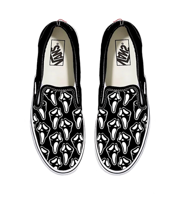Scream Inspired, Ghost Face Inspired, Custom Vans, Shoes, Horror, Gift ...