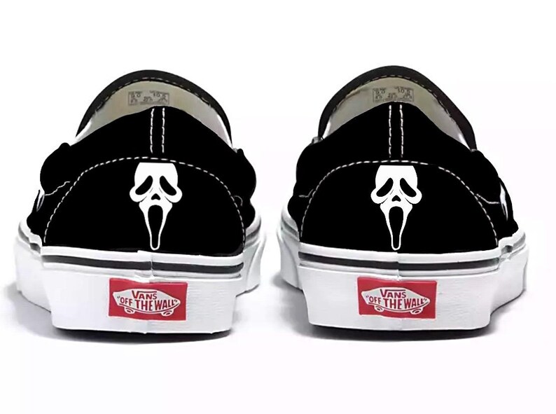 Scream Inspired, Ghost Face Inspired, Custom Vans, Shoes, Horror, Gift ...