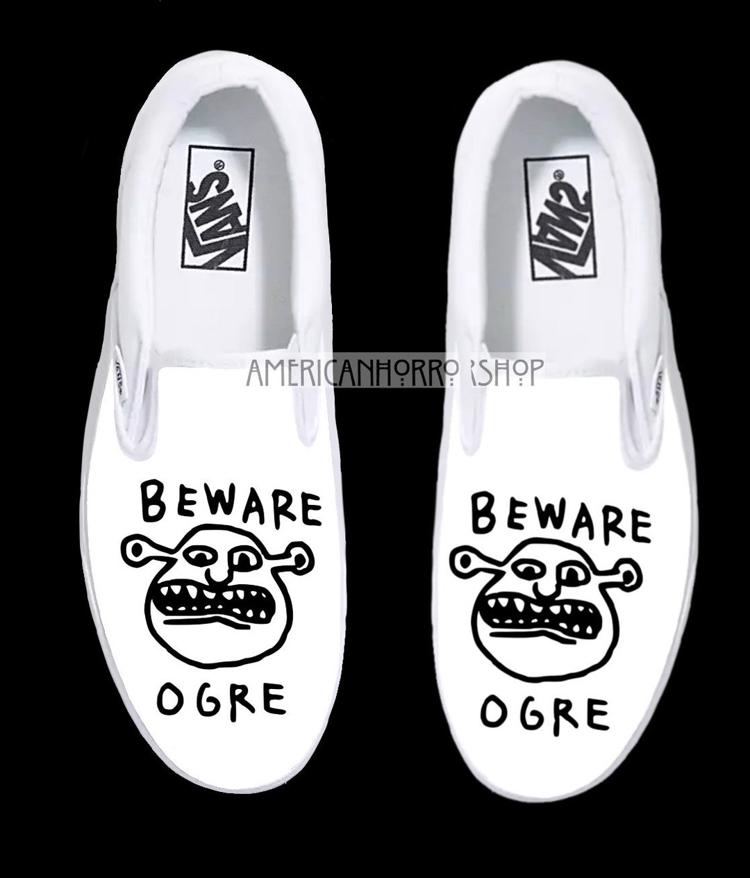 Shrek, Shrek Merch, Custom Vans, Shoes, Gift, Handmade, Rare, Movie - Etsy