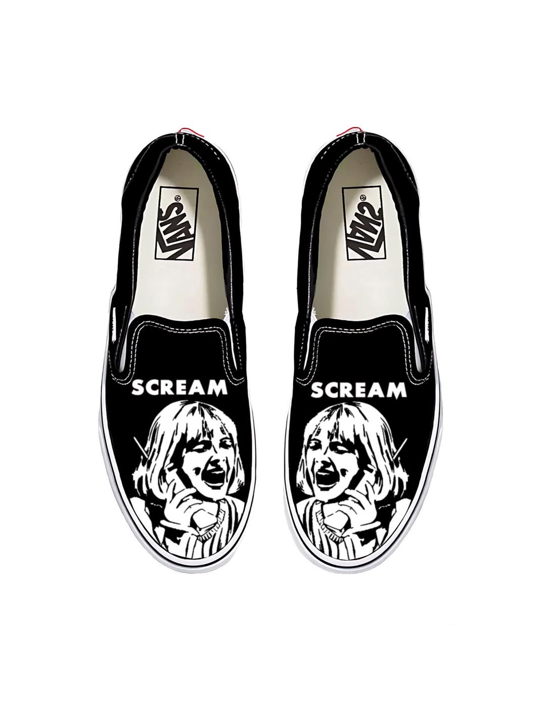 Scream Inspired, Ghost Face Inspired, Custom Vans, Shoes, Horror, Gift ...