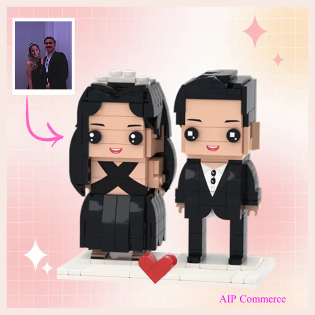 Custom Mini Figures Couple Brick Figure Brick Blocks Full Body Brick ...