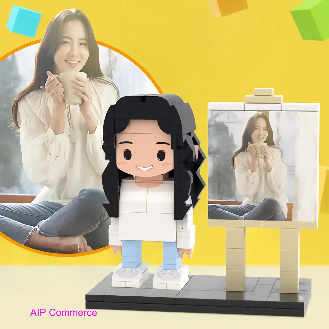 Brick Figures With Photo Frame, Custom Mini Figures, Custom Minifigures ...