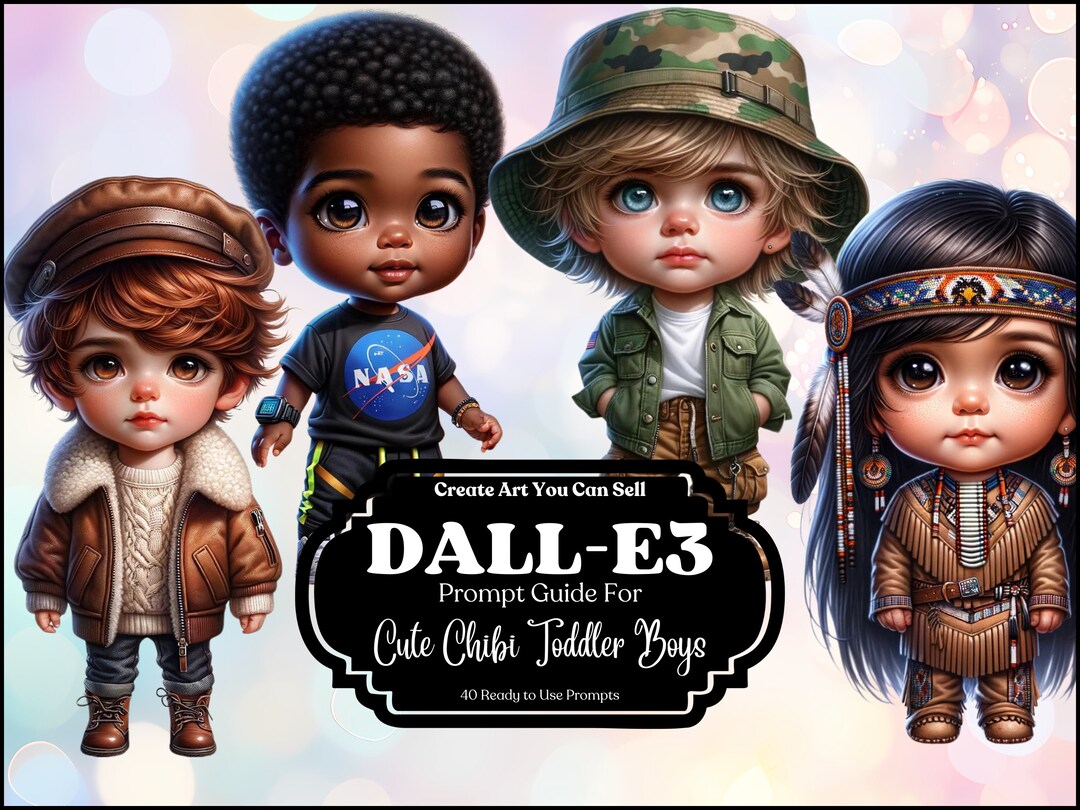 DALL-E3 & Chatgpt 4 AI Art Prompt to Generate Cute Chibi Toddler Boys ...