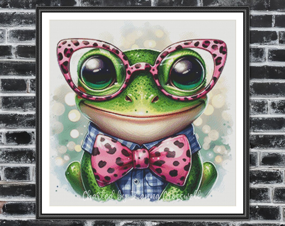 The Dapper Frog - Modern Full Coverage Counted Cross Stitch Pattern ...