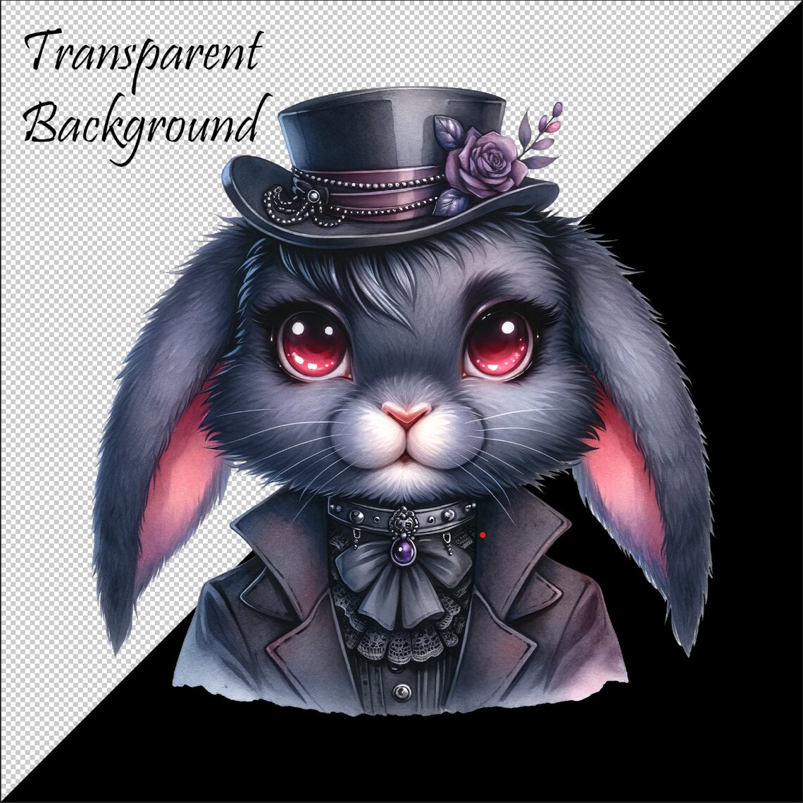 Gothic Easter Watercolor Clipart Bundle. Dark Themed Floral Clipart Set ...