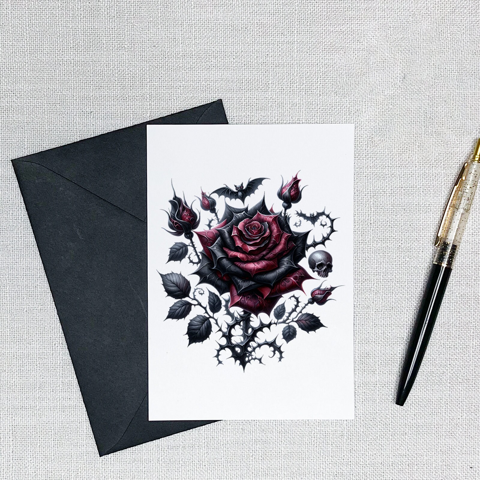Gothic Easter Watercolor Clipart Bundle. Dark Themed Floral Clipart Set ...