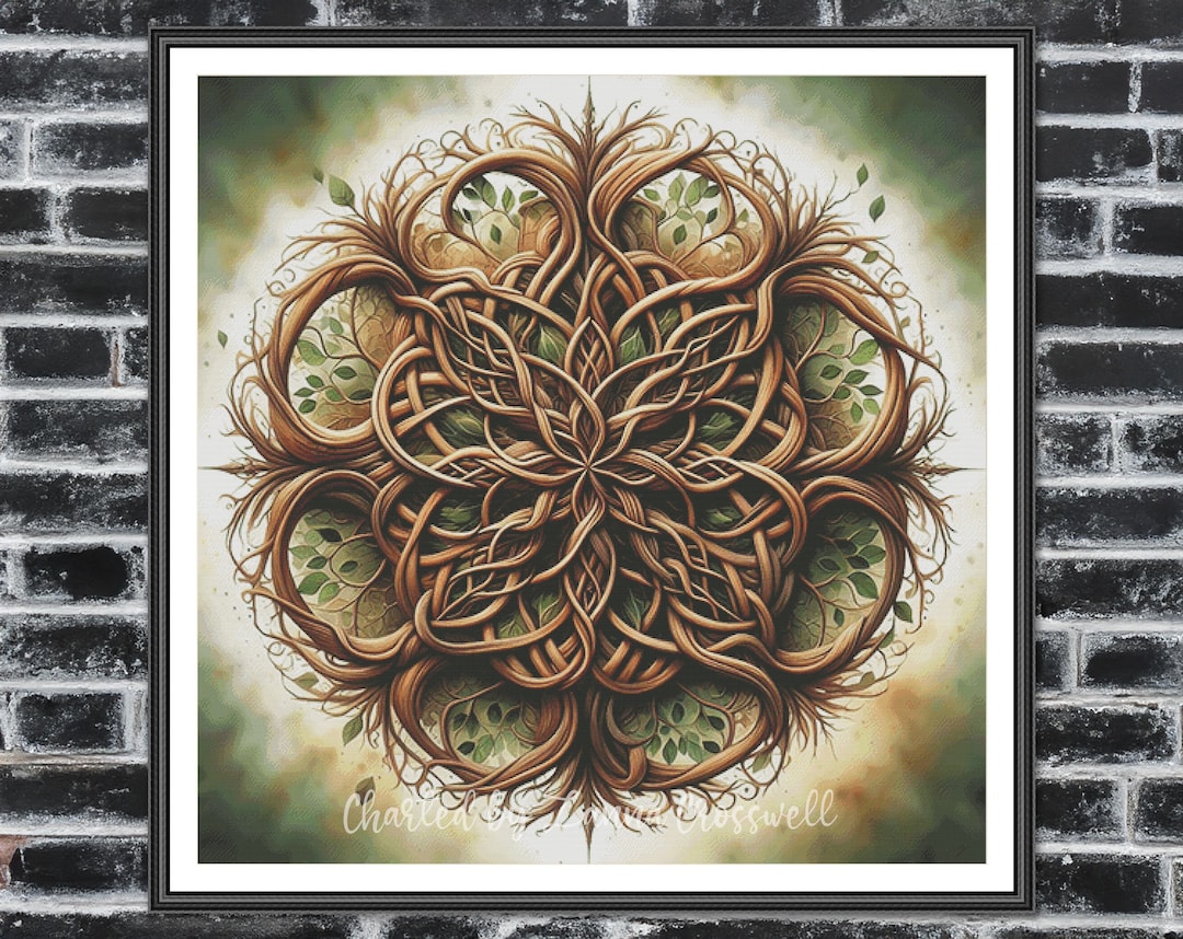Tangled Life - Celtic Inspired Mandala Large Modern Full Coverage ...