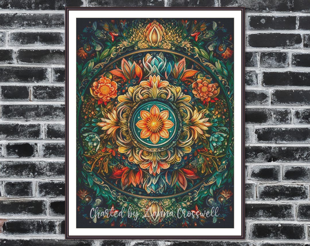 Temple of Colors 2 - Modern Full Coverage Cross Stitch Pattern for ...