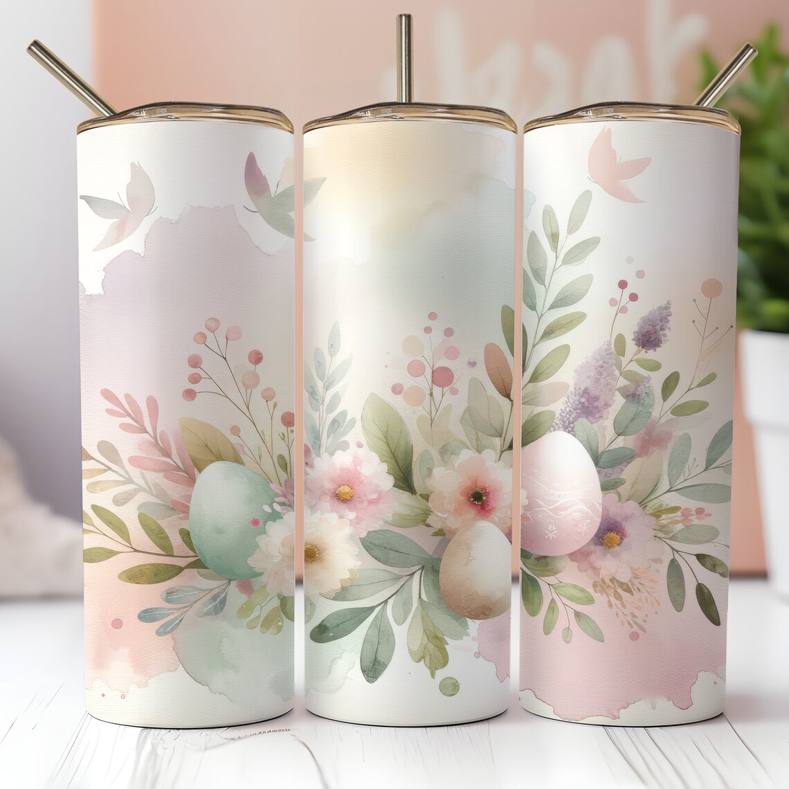 Christian Easter Watercolor Clipart Bundle. Spring Themed Floral ...