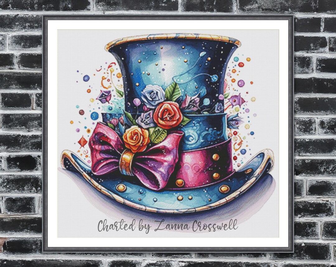 Enchanted Top Hat - Full Coverage Cross Stitch Pattern for Advanced ...