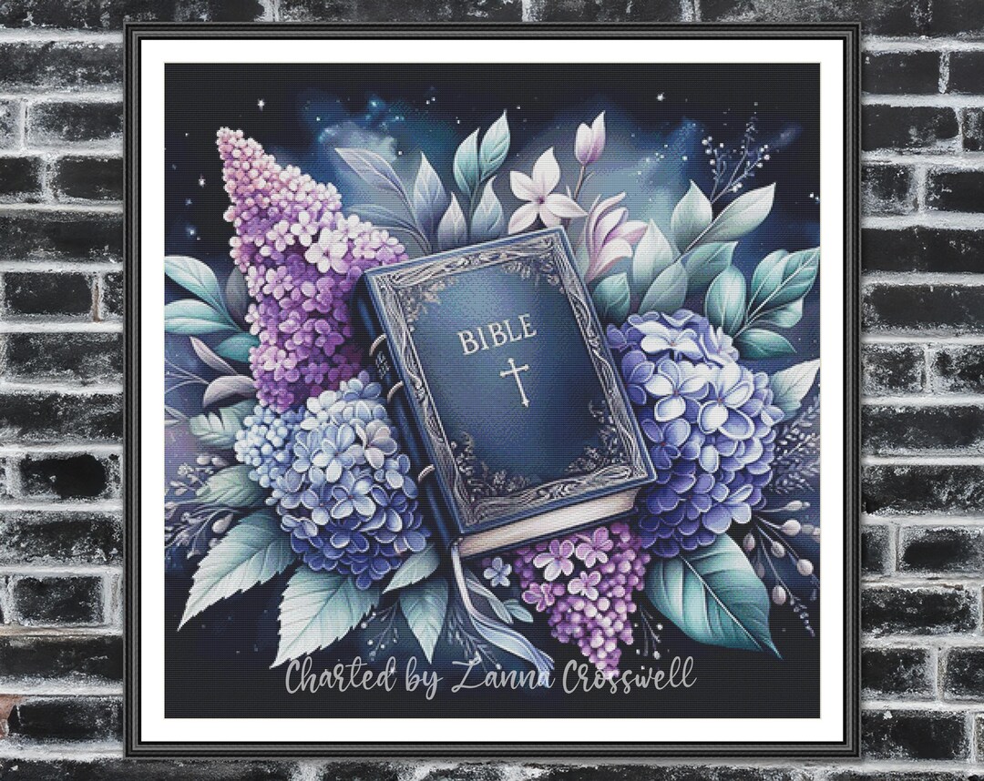 Lilacs of Faith - Religious Floral Bible Large Modern Full Coverage ...
