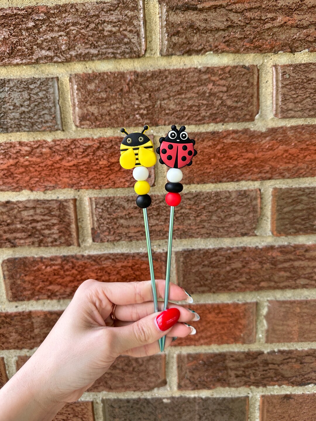 Lady Bug/bee Amigurumi Sewing Sticks Knitting Needles, Ami Sticks ...