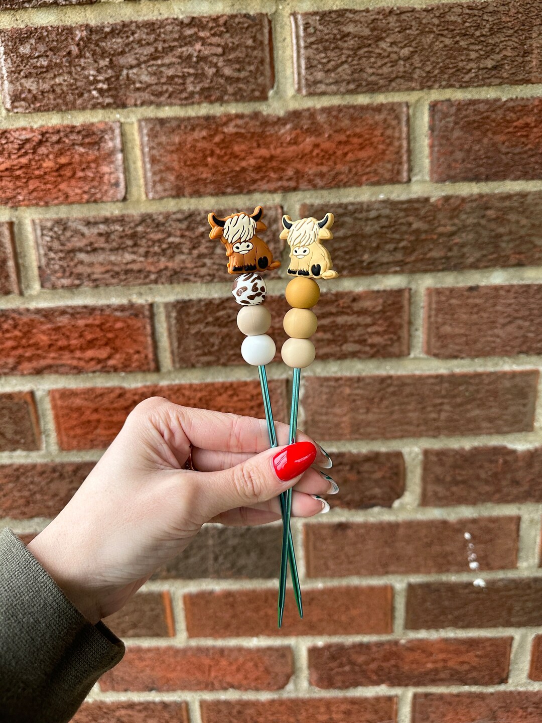 Highland Cow Amigurumi Sewing Sticks Knitting Needles, Ami Sticks ...