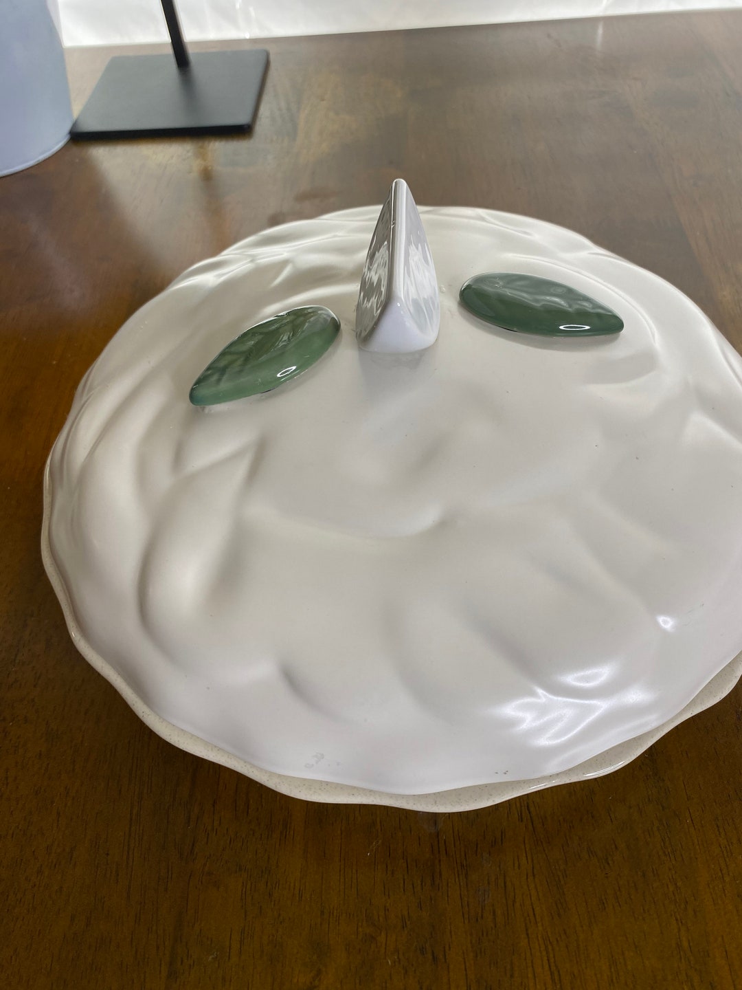 Vintage Lemon Meringue Pie Keeper Covered Ceramic Pie Dish Dessert ...