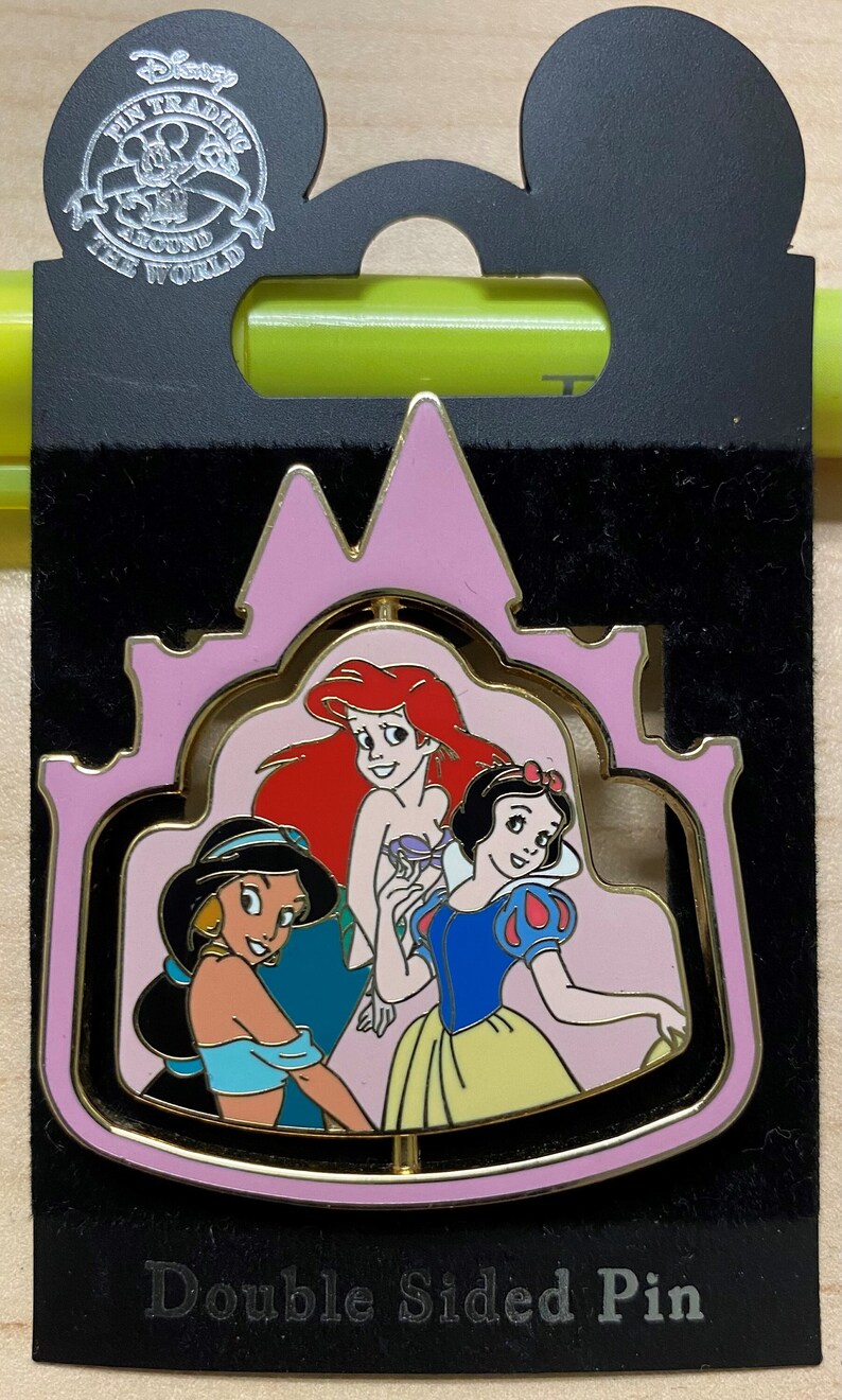 Disney Princess Cinderella Belle Aurora Castle Spinner Trading Pin New ...