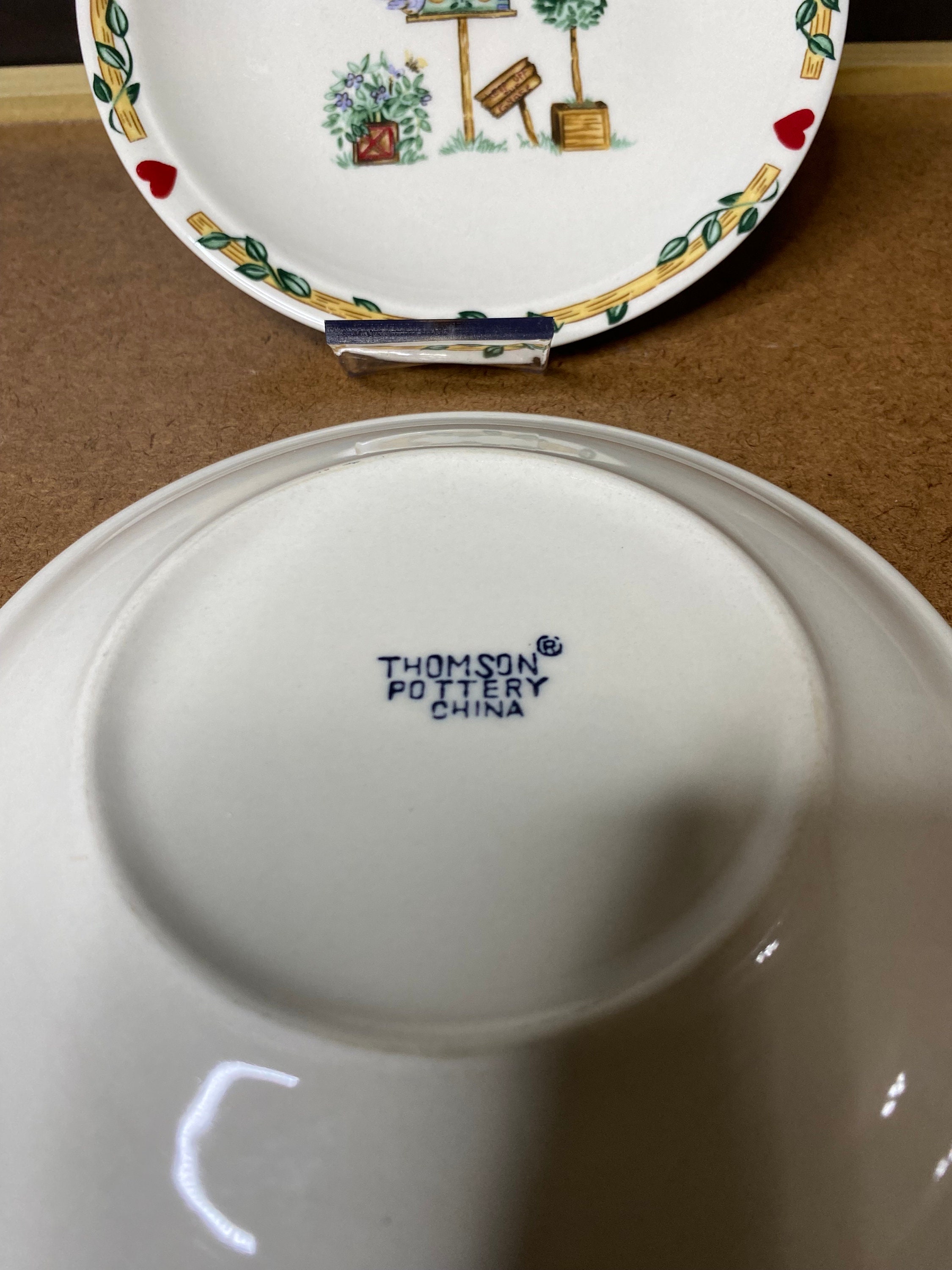 Pair of THOMSON POTTERY BIRDHOUSE Plates Excellent Condition Vintage ...