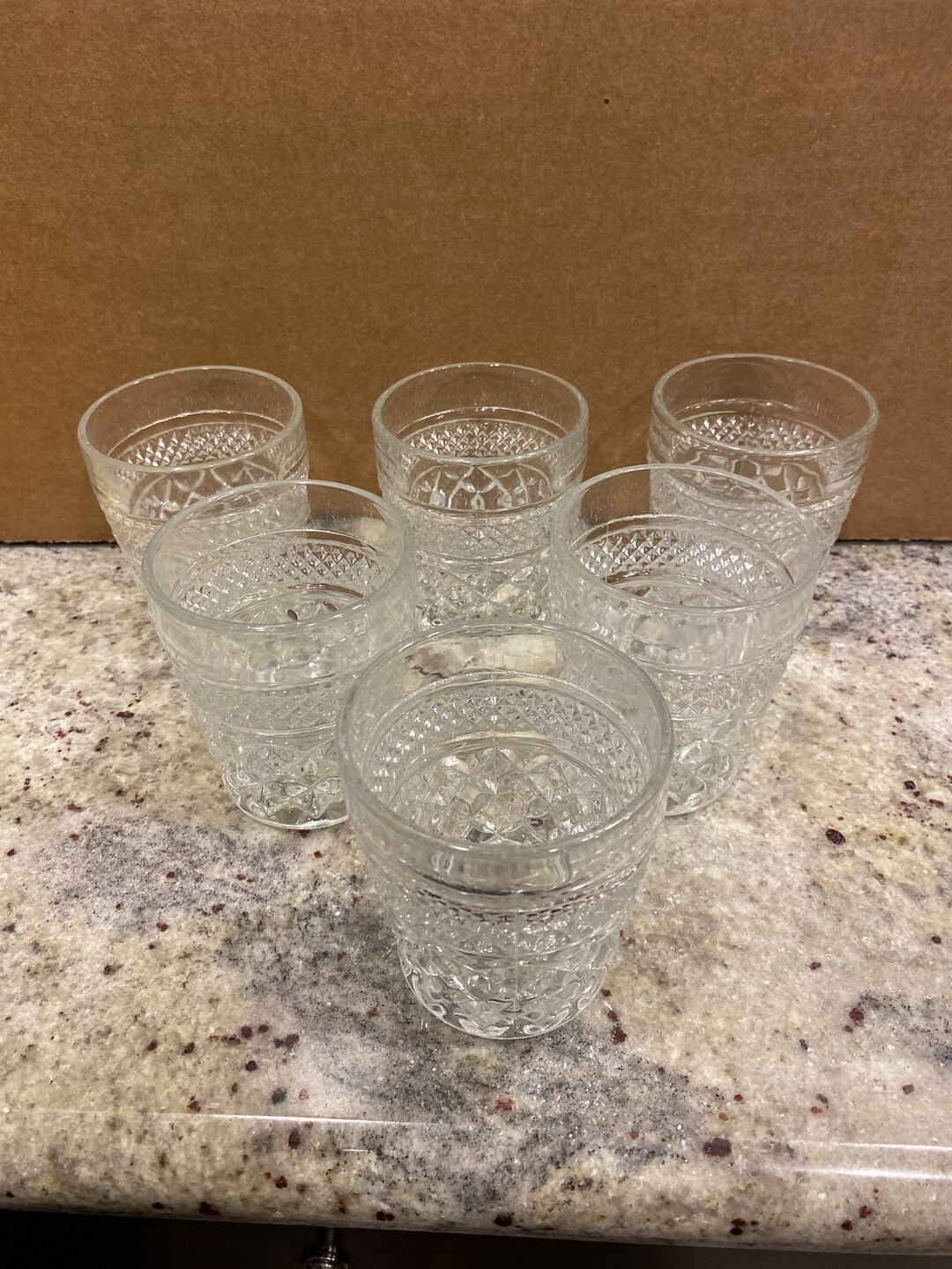 6 Anchor Hocking Wexford on the Rocks Tumblers 10 Oz Diamond Old ...