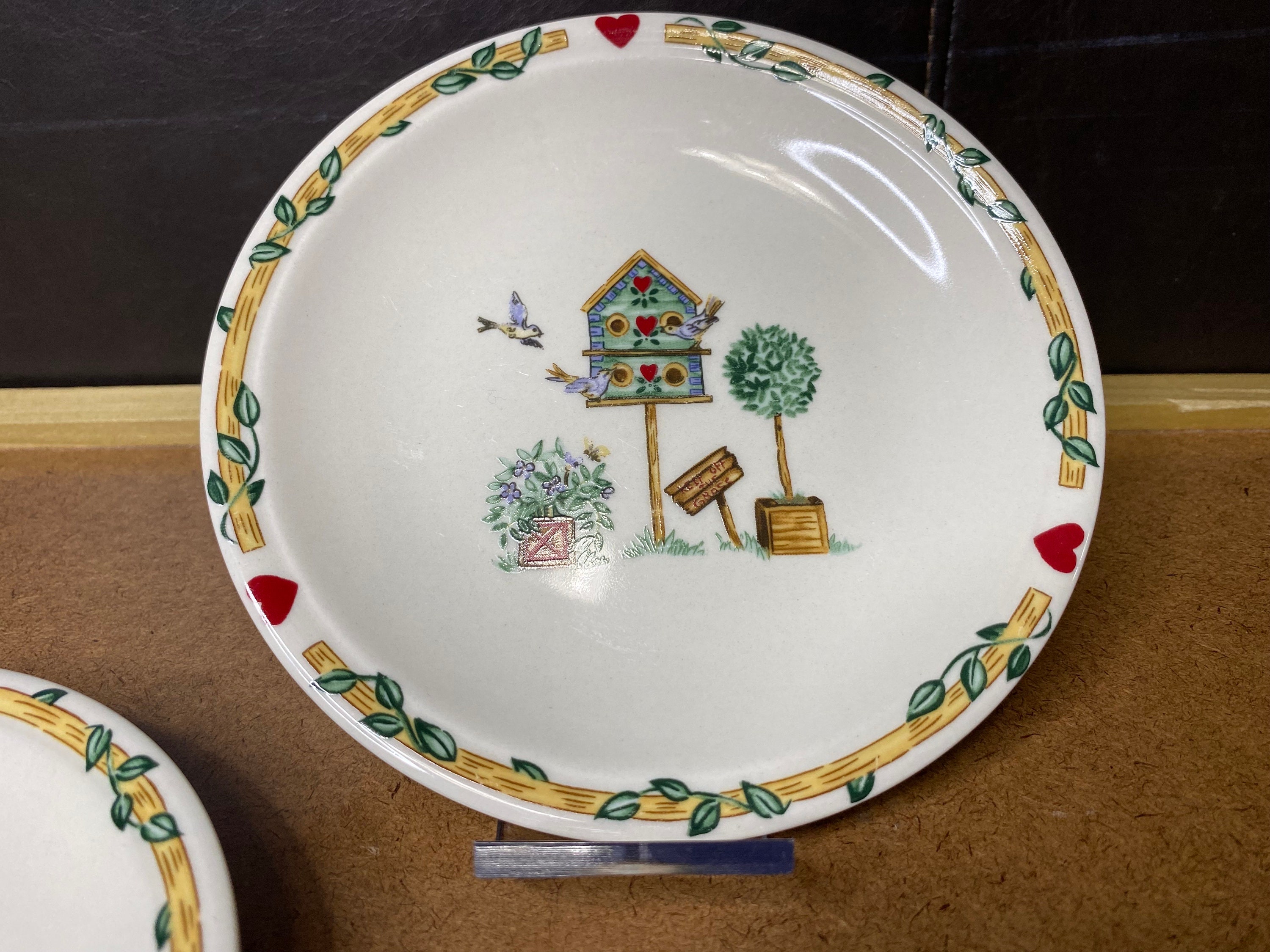 Pair of THOMSON POTTERY BIRDHOUSE Plates Excellent Condition Vintage ...