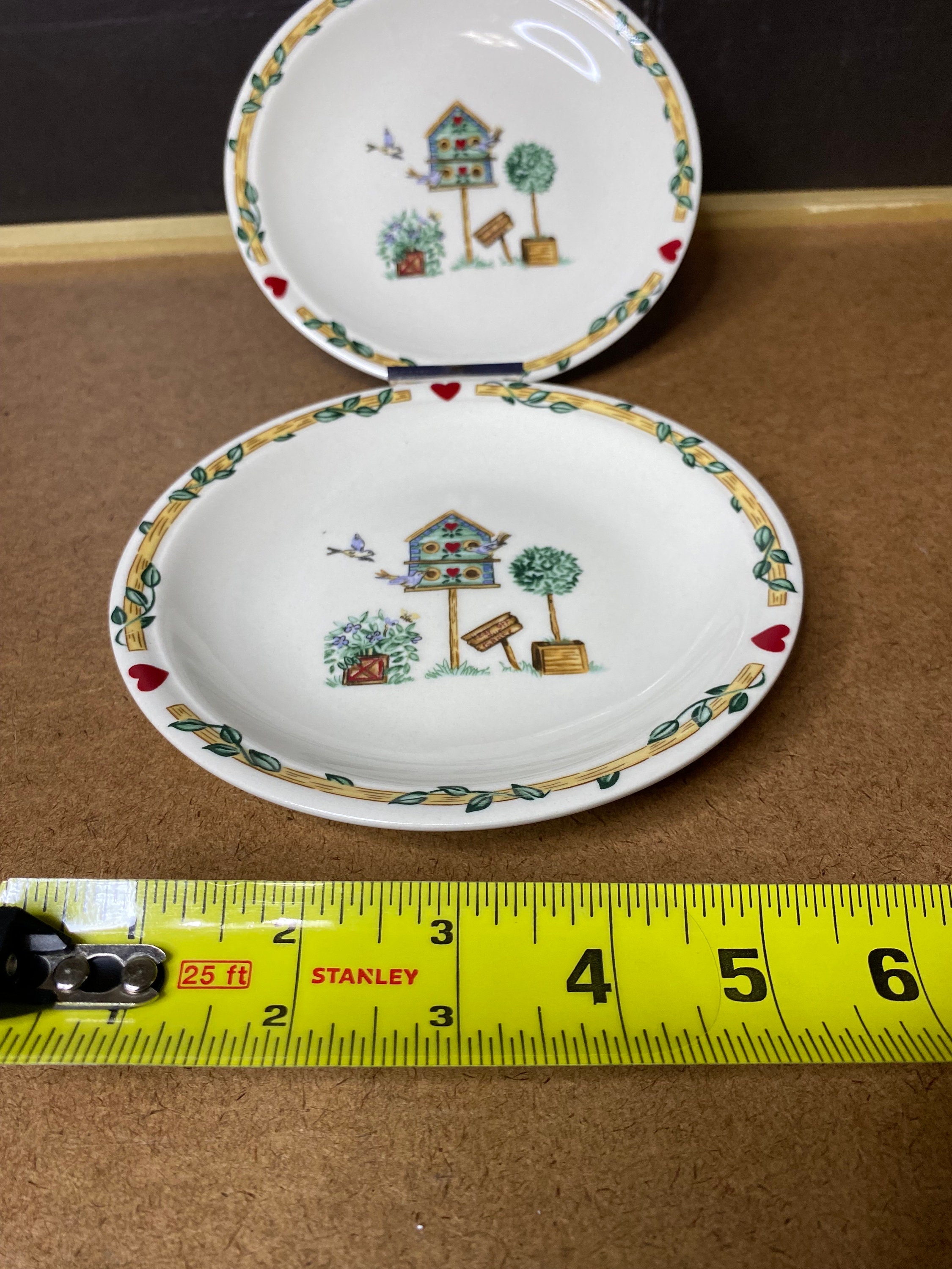 Pair of THOMSON POTTERY BIRDHOUSE Plates Excellent Condition Vintage ...