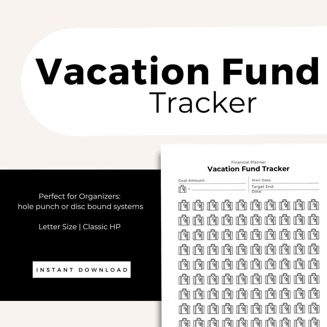 Vacation Savings Challenge Bundle, Savings Challenge Trackers, Savings ...