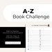 Printable A-Z Book Challenge Reading Challenge Book Lover. Alphabet ...