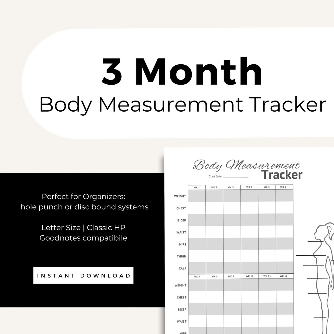 Body Measurement Tracker, Weight Loss Tracker, Body Transformation ...