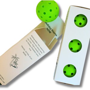 Pink Pickleball Balls - Set of 3 Durable Balls in Bright Green, Orange ...