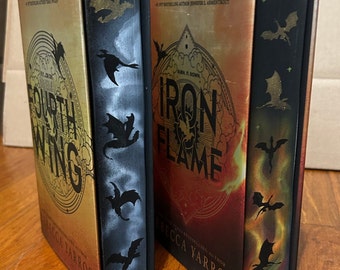 Fourth Wing Iron Flame Duo Special Edition Hand Painted Fore Edge Book ...