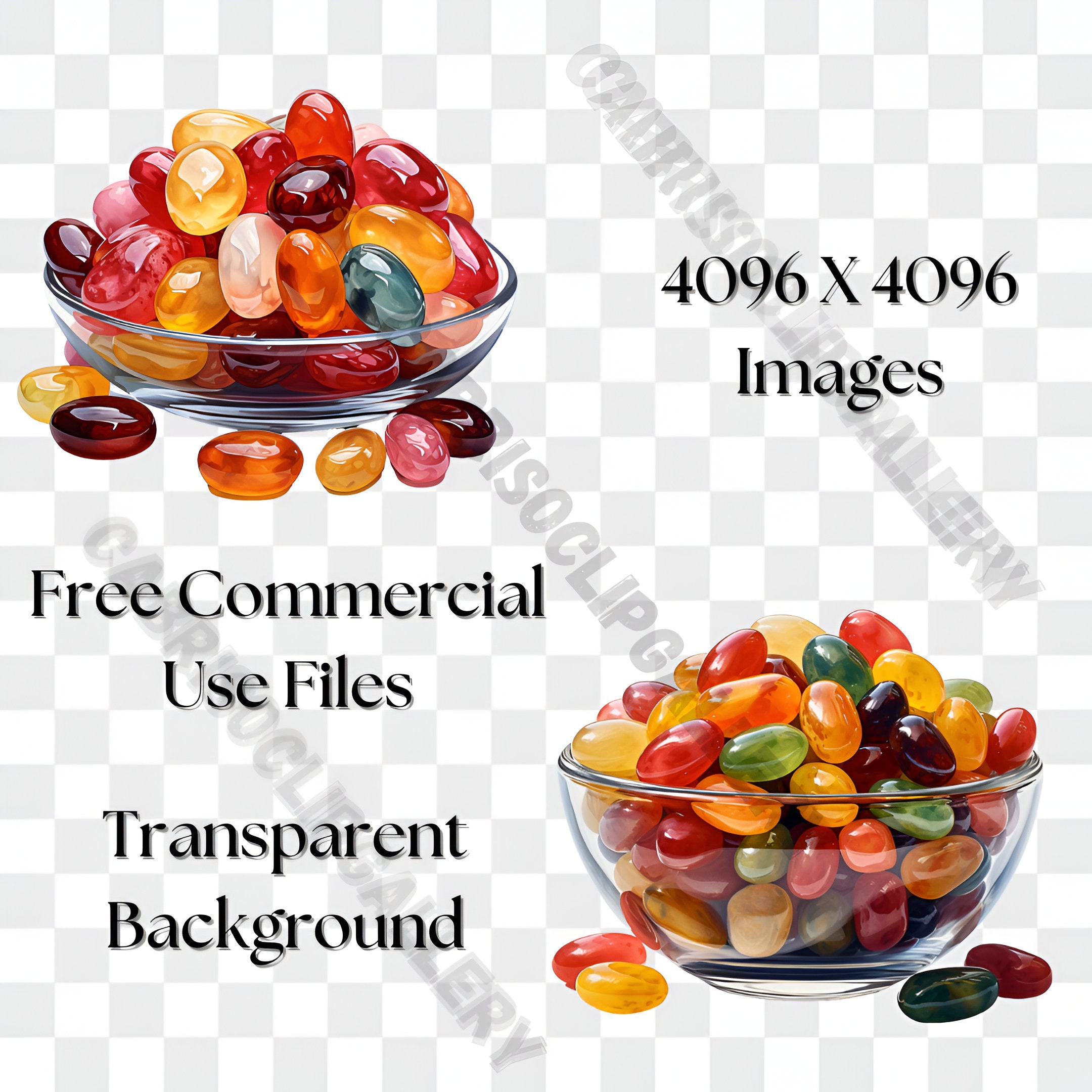Candy, Jelly Beans Watercolor Clipart, Dessert Png Graphics, Ong Sweets ...
