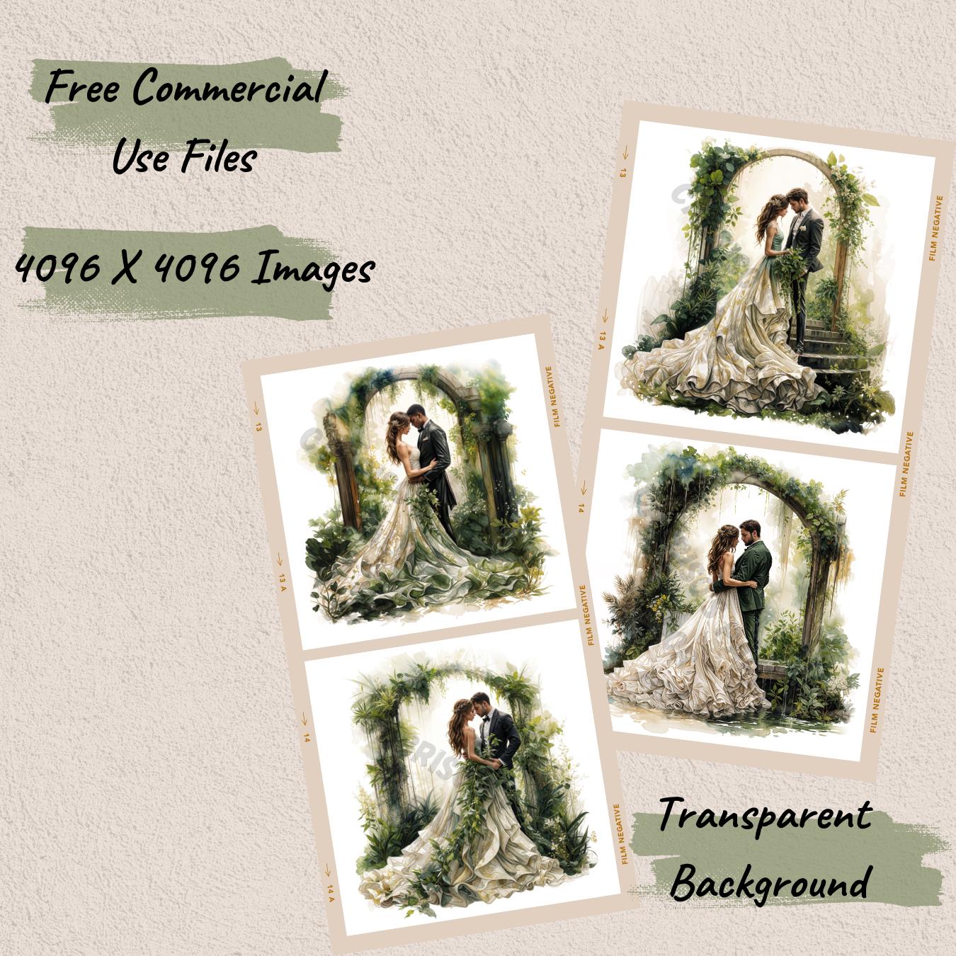 Forest Wedding Clipart Set – Rustic Woodland Bridal Illustrations, Hand ...