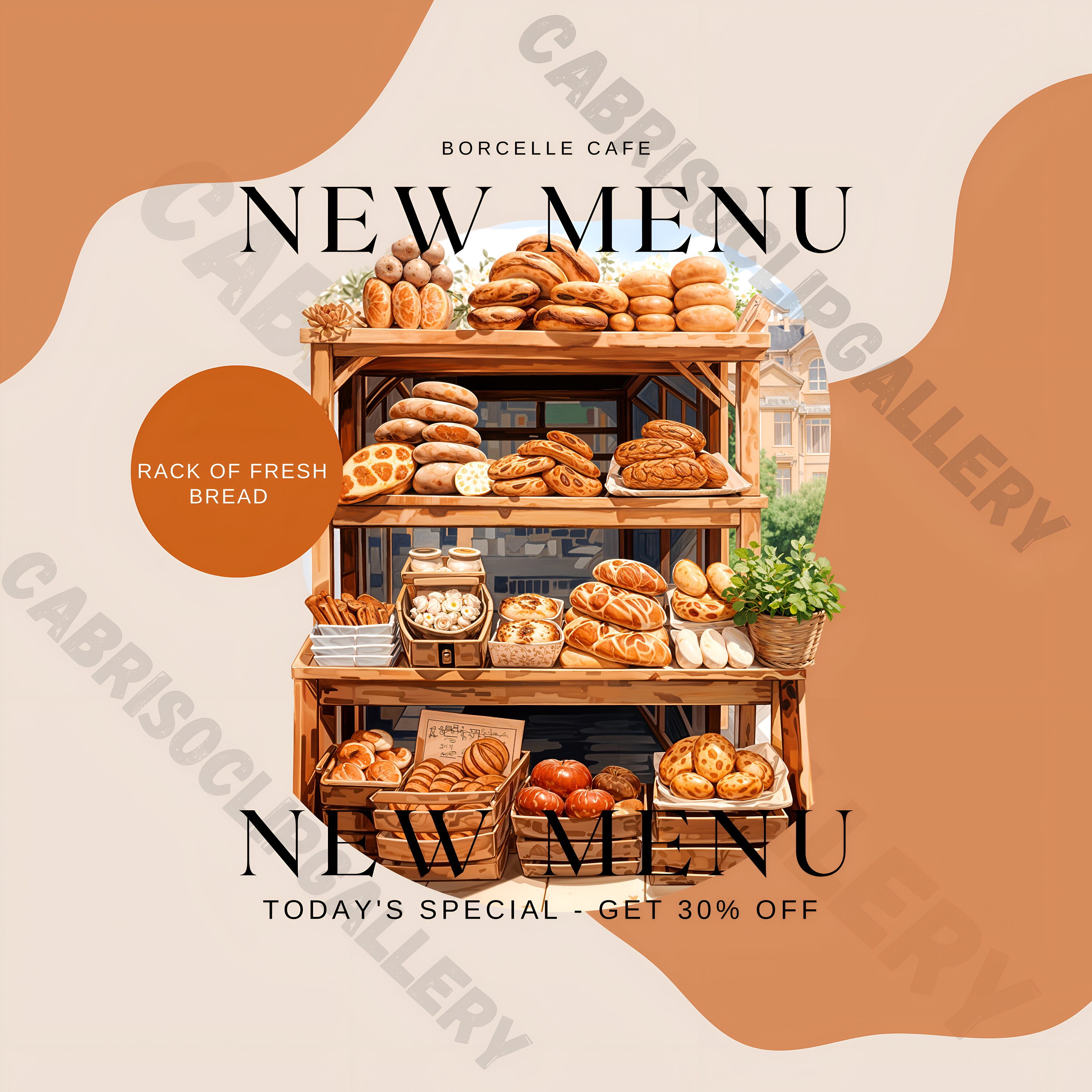 Baked Goods, Baking Watercolor Clipart, Dessert Png Graphics, Bread ...
