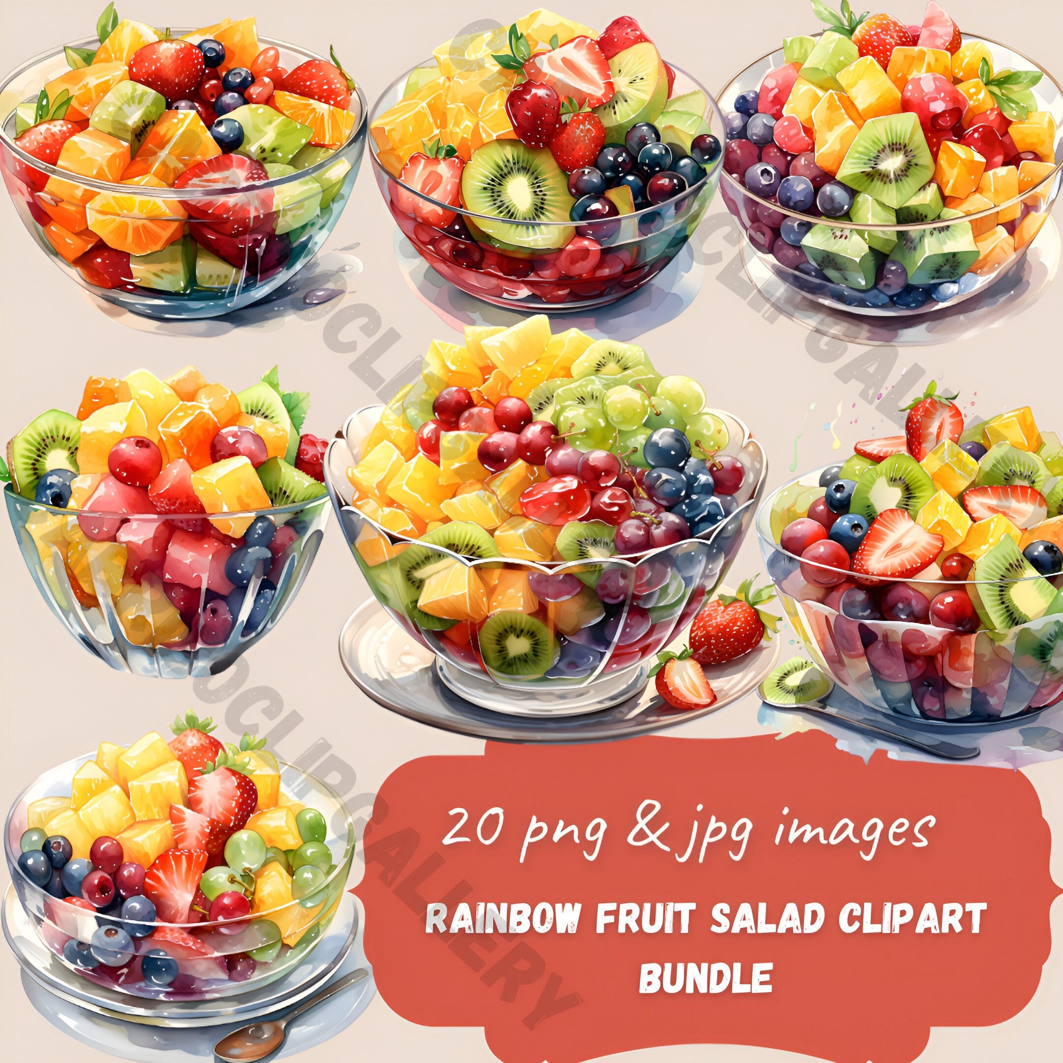 Healthy, Fruit Watercolor Clipart, Salad Png Graphics, Ong Fruits ...