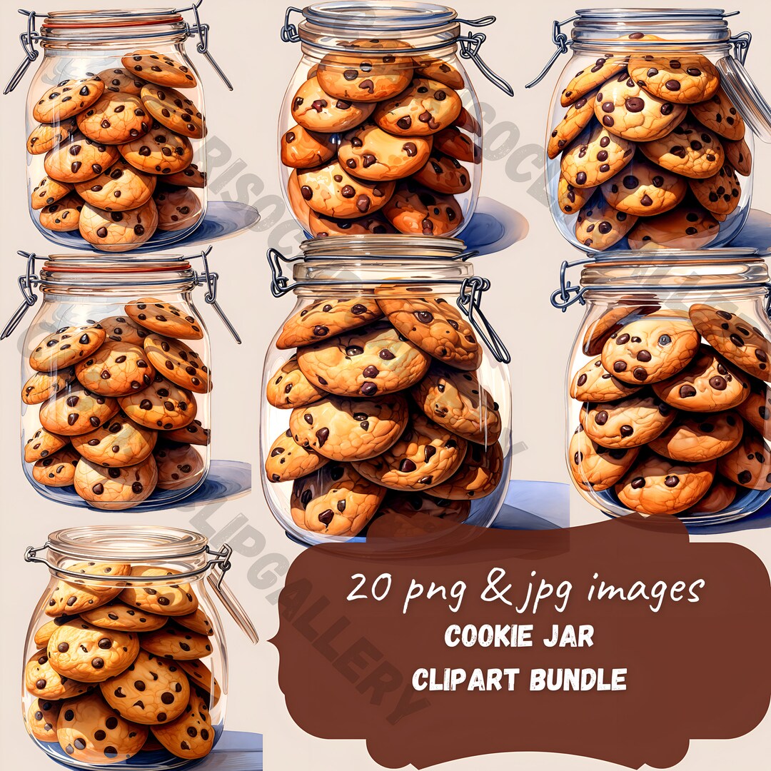 Baked Goods, Baking Watercolor Clipart, Cookie Jar Png Graphics, Ong ...