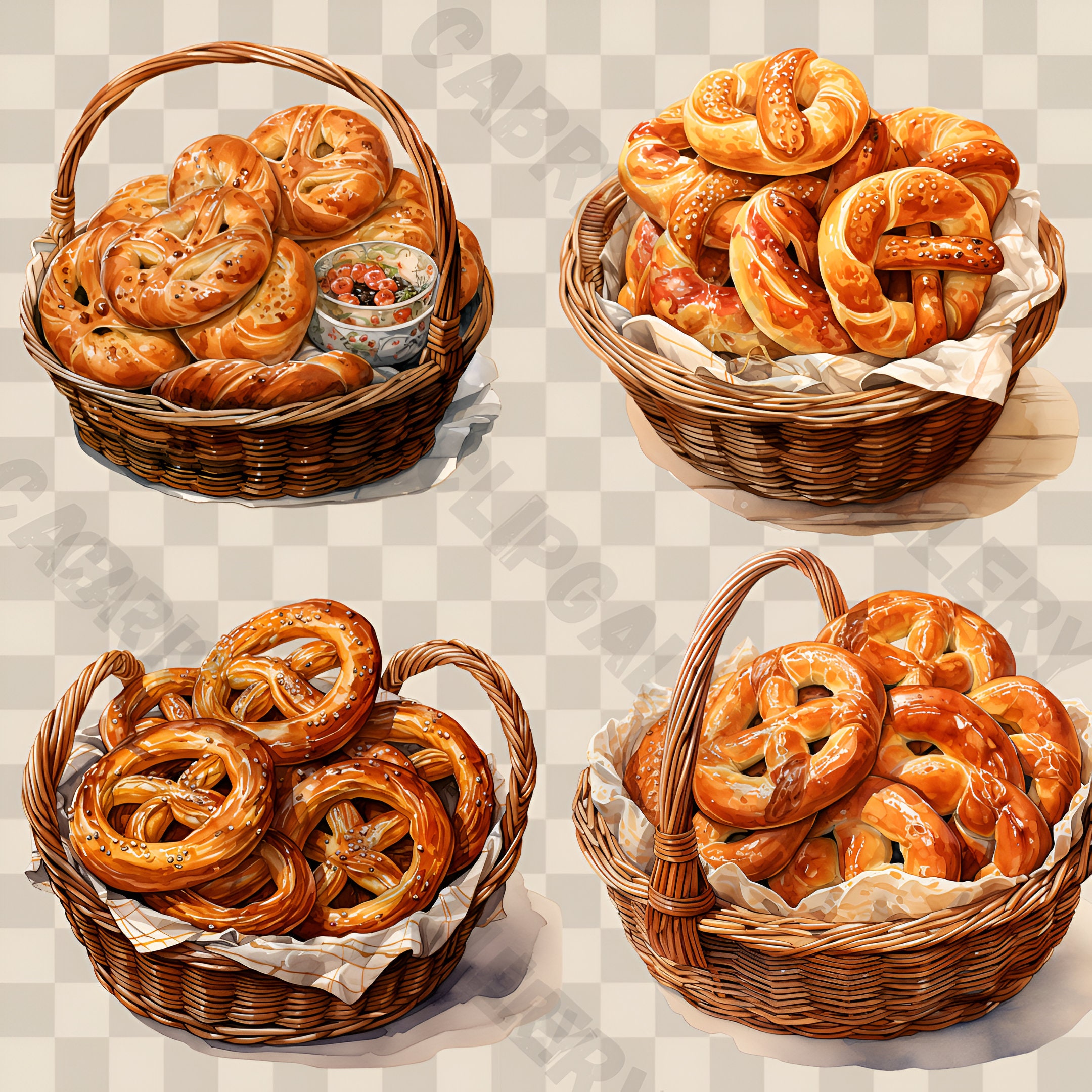 Watercolor Fast Food Clipart, 20 High Resolution PNG, Street Food ...