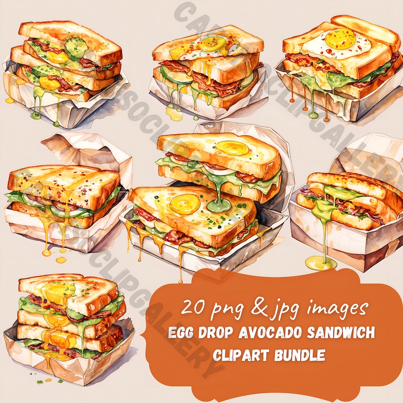 Baked Goods, Breakfast Watercolor Clipart, Breakfast Png Graphics ...