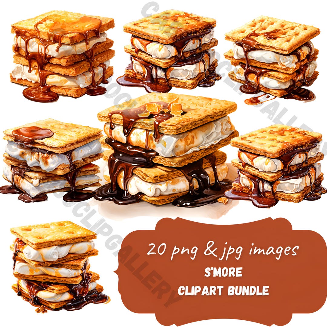 Christmas S'mores Watercolor Clipart, Sweets PNG (digital Download) - Etsy