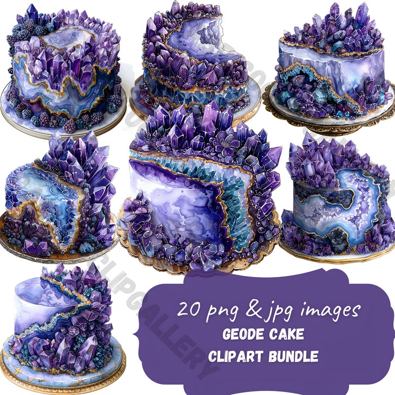 Geode Cake Topper - Etsy