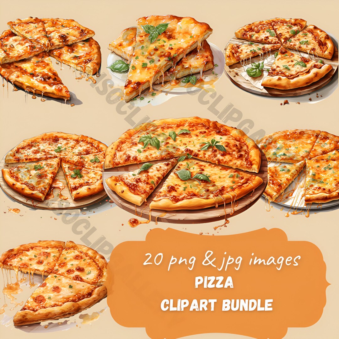 Fastfood, Pizza Watercolor Clipart, Pizza Food Png Graphics, Pizza ...