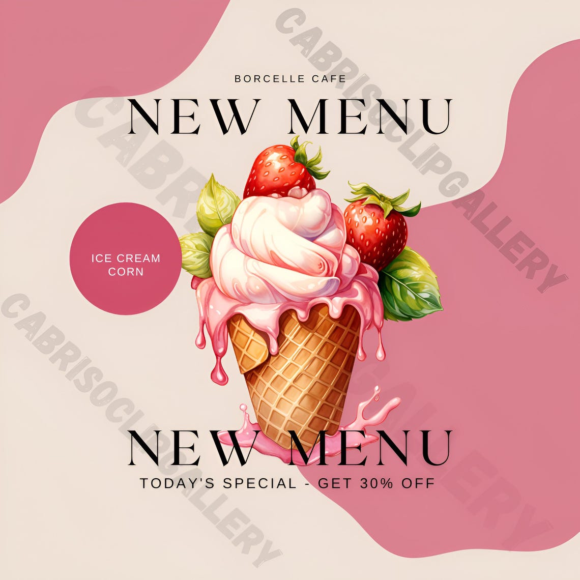 Ice Cream Watercolor Clipart, Dessert Png Graphics, Ong Sweets, Sticker ...