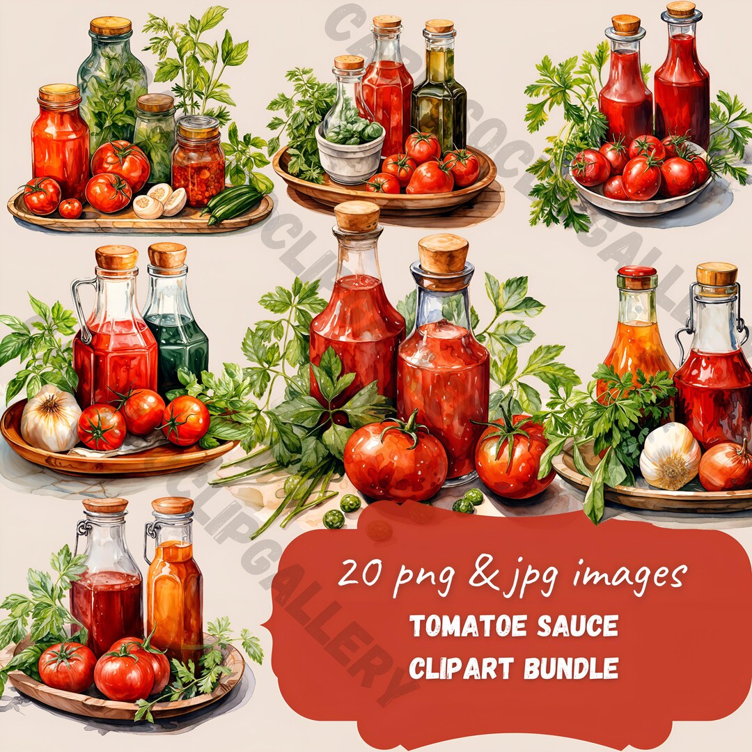 Watercolor Healthy Food Clipart, 20 High Resolution PNG, Ingredients ...