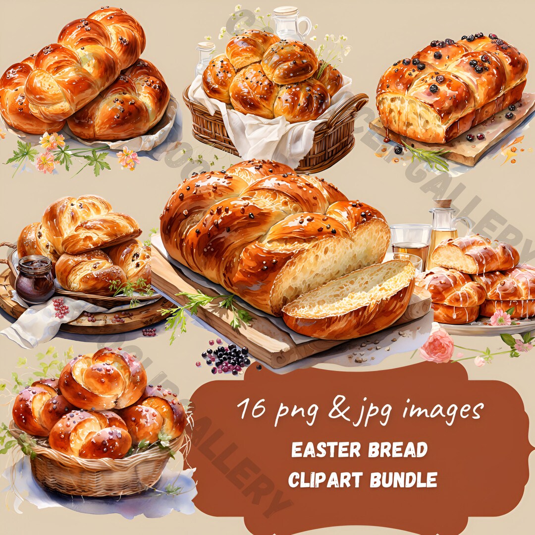 Watercolor Baked Goods, 16 High Resolution PNG, Baked Goods Clipart ...